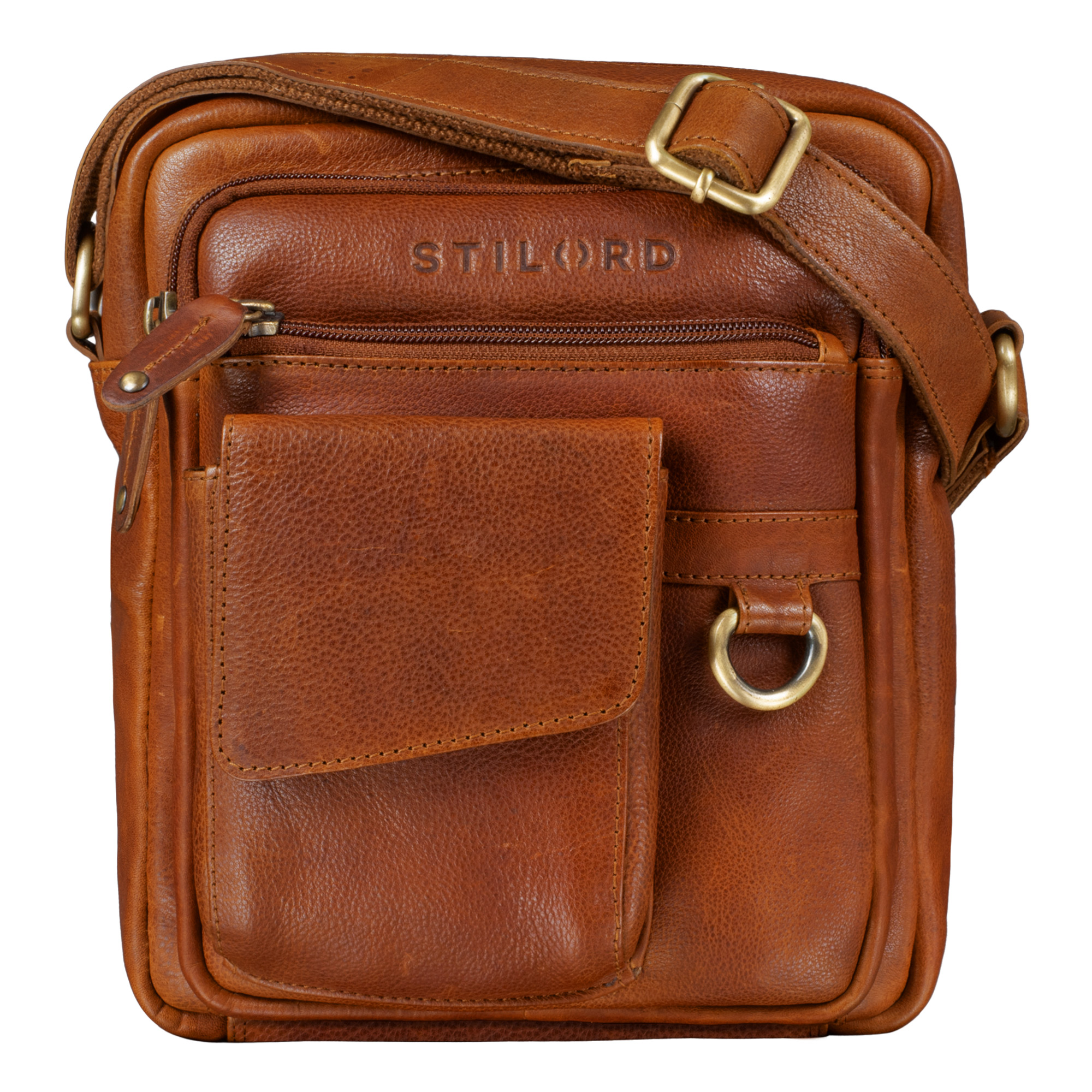 "Ryan" Bolso Cruzado Hombre Piel | STILORD