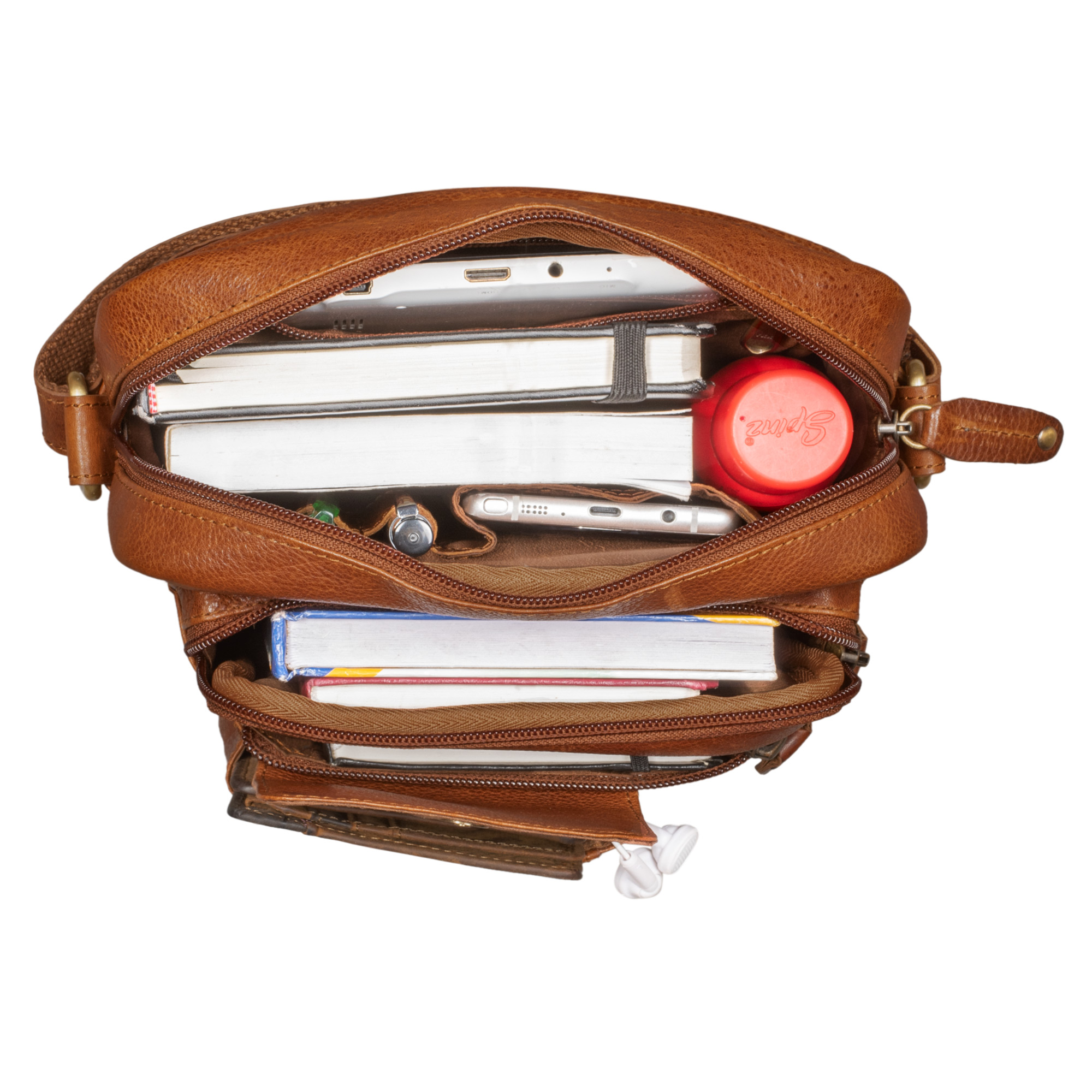 "Ryan" Bolso Cruzado Hombre Piel | STILORD