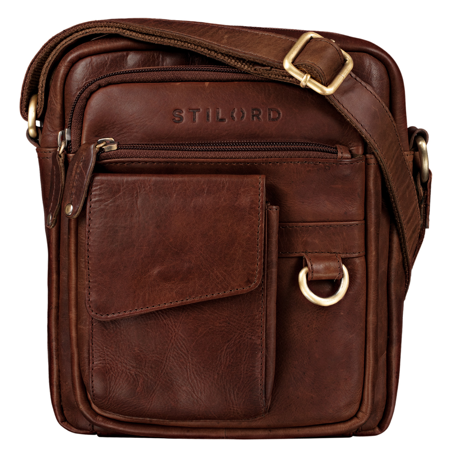 "Ryan" Bolso Cruzado Hombre Piel | STILORD
