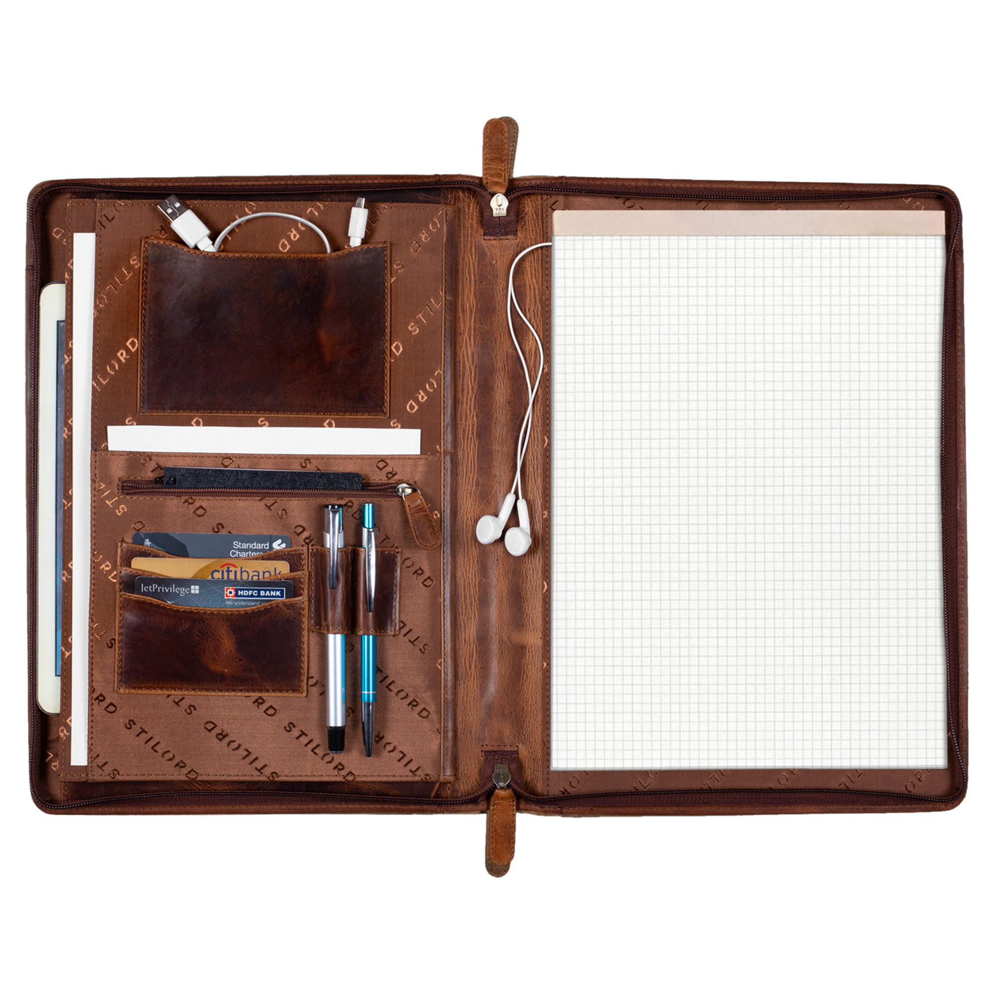 "Kelton" Organizador Documentos A4 Cuero | STILORD